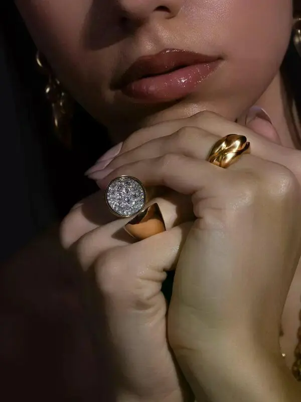 Vram 18k Yellow Wave Ring