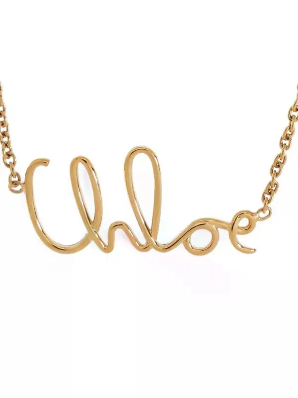 Chloé Logo Plaque Cable-link Necklace
