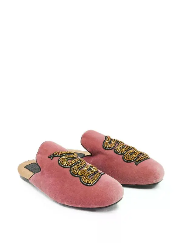 Gucci Crystal Snake Mules