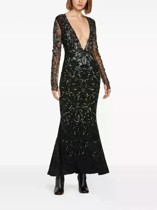 Roberto Cavalli Embellished Fishtail Gown