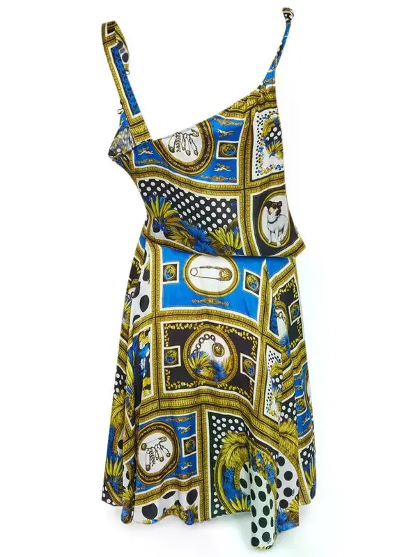 VERSUS Printed Satin Dress