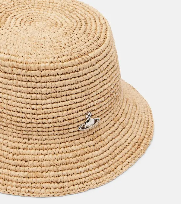 VIVIENNE WESTWOOD Orb Raffia Bucket Hat