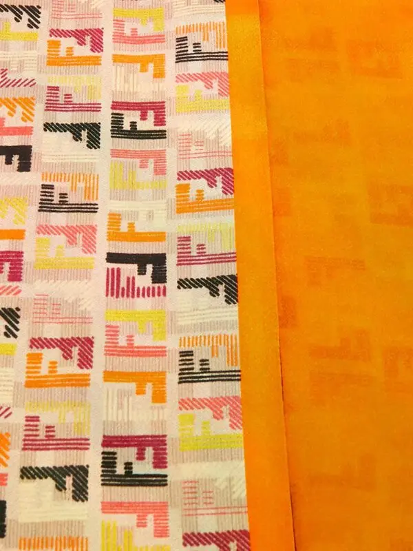 Fendi Zucchino Print Silk Bandeau Scarf