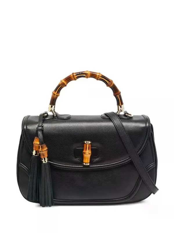 Gucci Bamboo Tassel Detail Tote Bag - Black