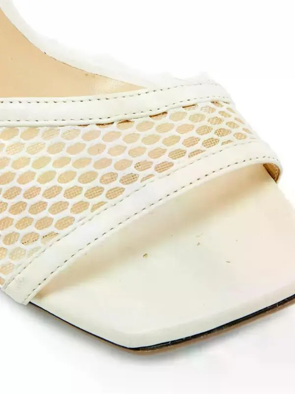 JIMMY CHOO Mesh Paneled Stiletto Slingback Sandals