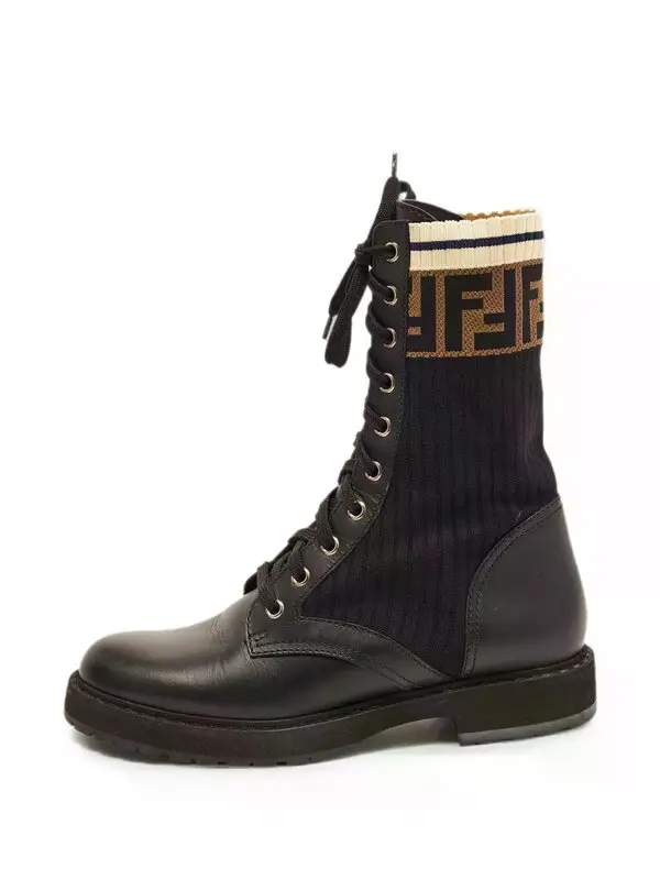 Fendi Rockoko Combat Boots - Black