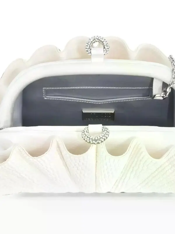 Judith Leiber Crystal-embellished Origami Clutch Bag - White