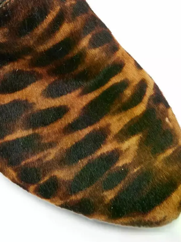 Alaïa Leopard-print Studded Ankle Strap Pumps