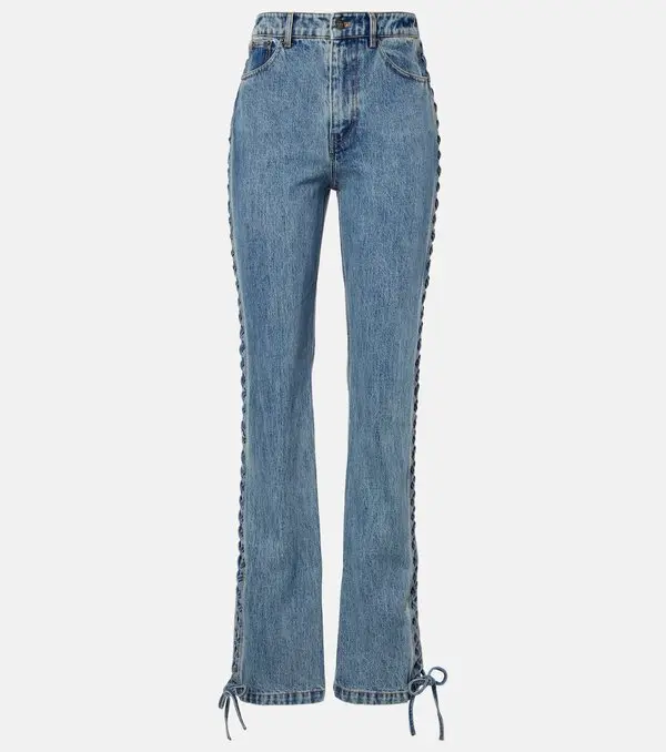 ROTATE BY BIRGER CHRISTENSEN Mid-rise Straight Jeans - Blue