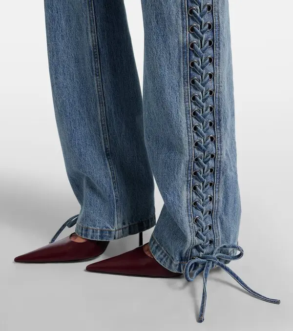 ROTATE BY BIRGER CHRISTENSEN Mid-rise Straight Jeans