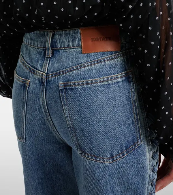 ROTATE BY BIRGER CHRISTENSEN Mid-rise Straight Jeans