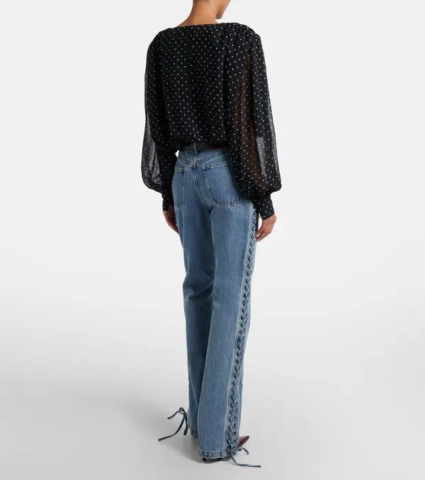 ROTATE BY BIRGER CHRISTENSEN Mid-rise Straight Jeans