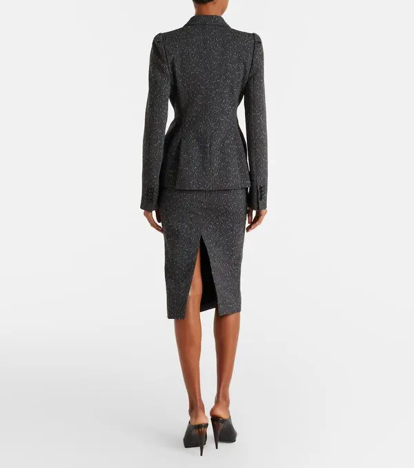 Alexander McQueen Pinstripe Pencil Skirt
