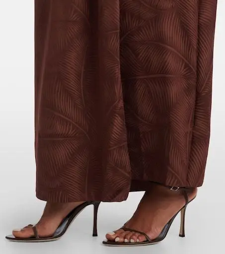 Johanna Ortiz Halterneck Jacquard Maxi Dress With Knotted Front