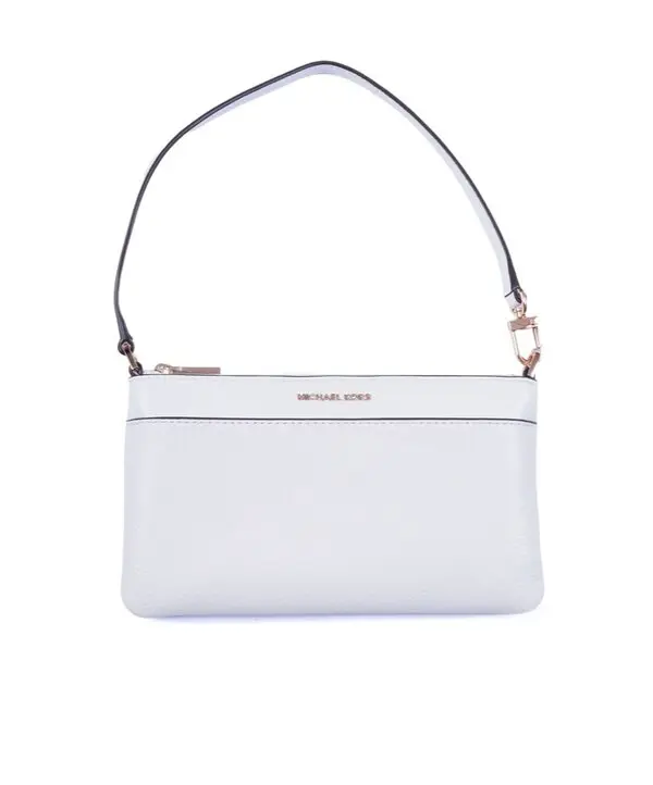 Michael Kors Jet Set Medium Clutch Bag - White
