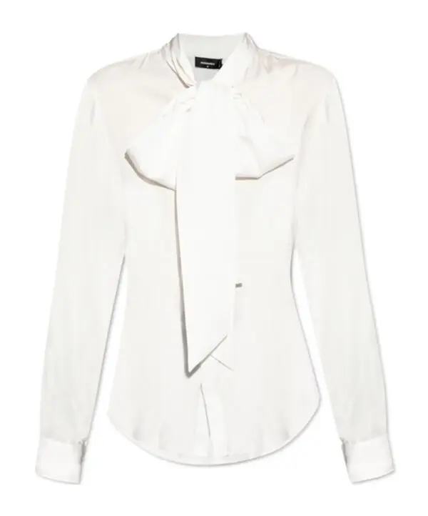 Dsquared2 Bow Detail Logo Plaque Shirt