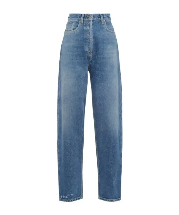 Prada High-waisted Denim Jeans - Medium Blue