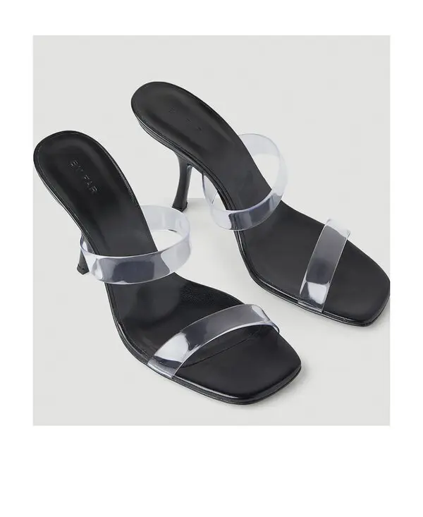 By Far Clara Square Toe Heeled Mules