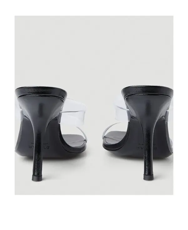 By Far Clara Square Toe Heeled Mules