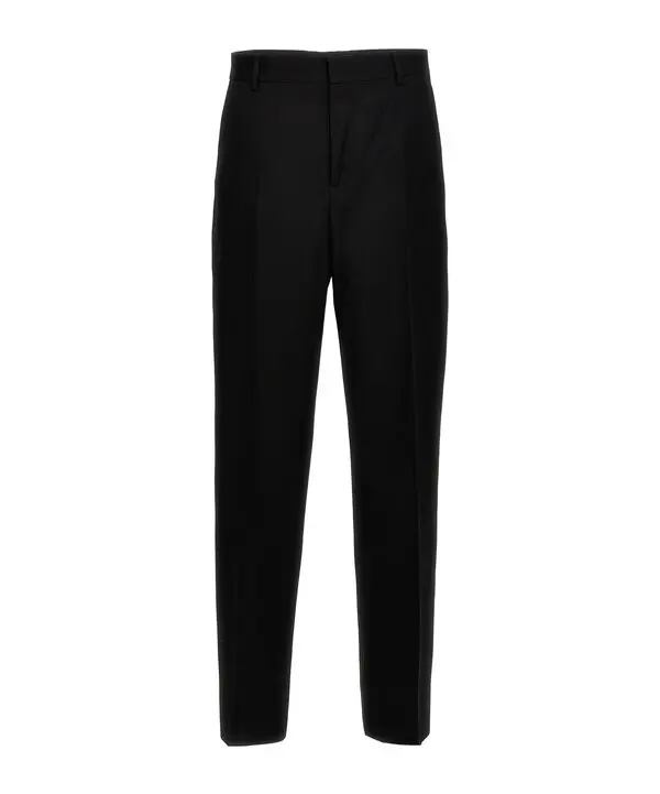Versace Mid-rise Wide-leg Trousers - Black