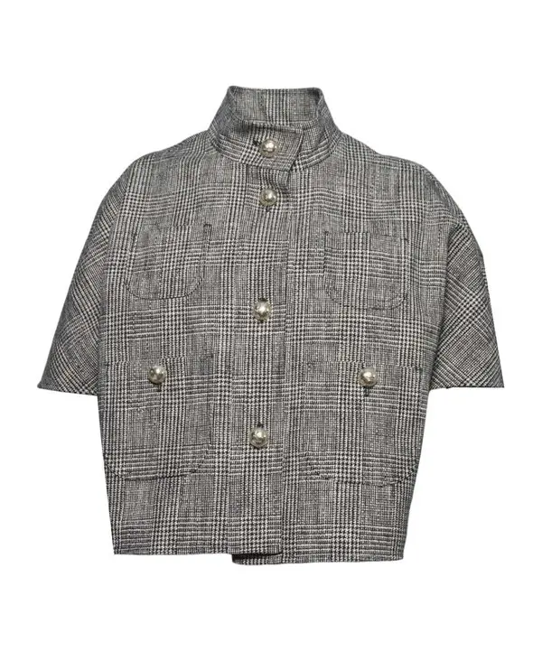 Max Mara Button-up Short-sleeve Shirt - Gray