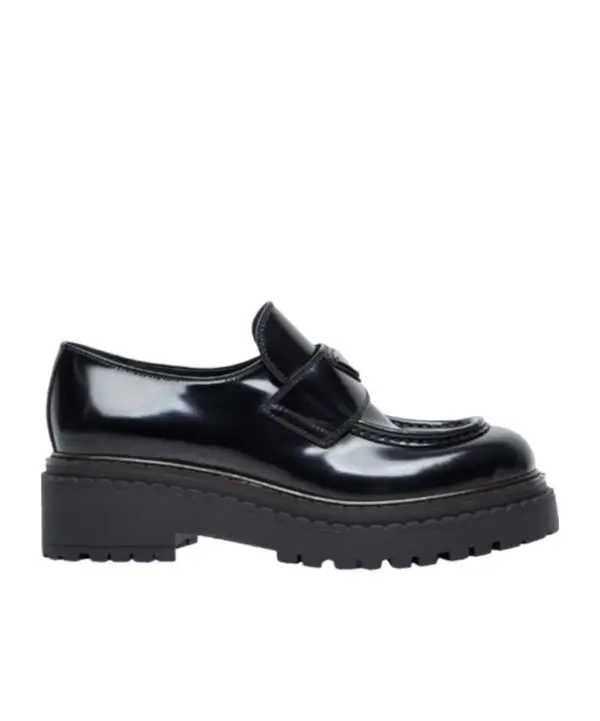 Prada Logo Thick Soled Loafers