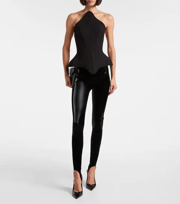 MUGLER Strap Detail Bustier