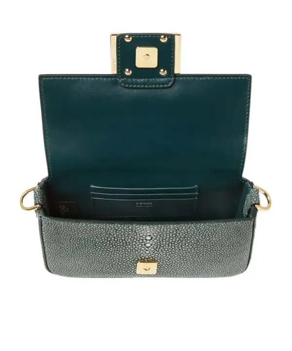 Fendi English Green Stingray Leather Bag
