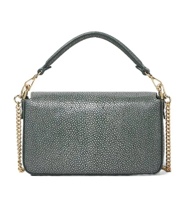 Fendi English Green Stingray Leather Bag