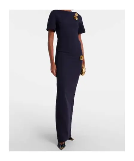 SAFIYAA LONDON Embellished Crepe Gown