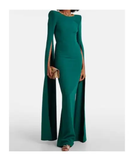 SAFIYAA LONDON Embellished Crepe Gown