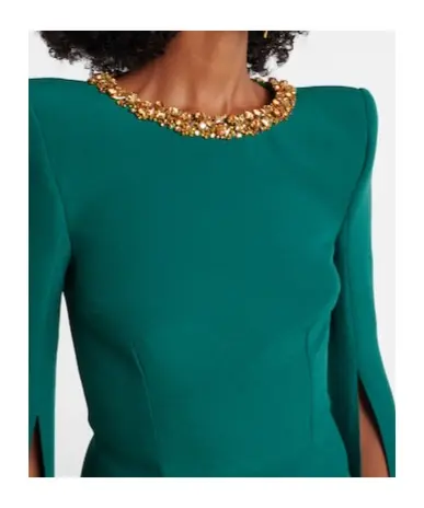 SAFIYAA LONDON Embellished Crepe Gown