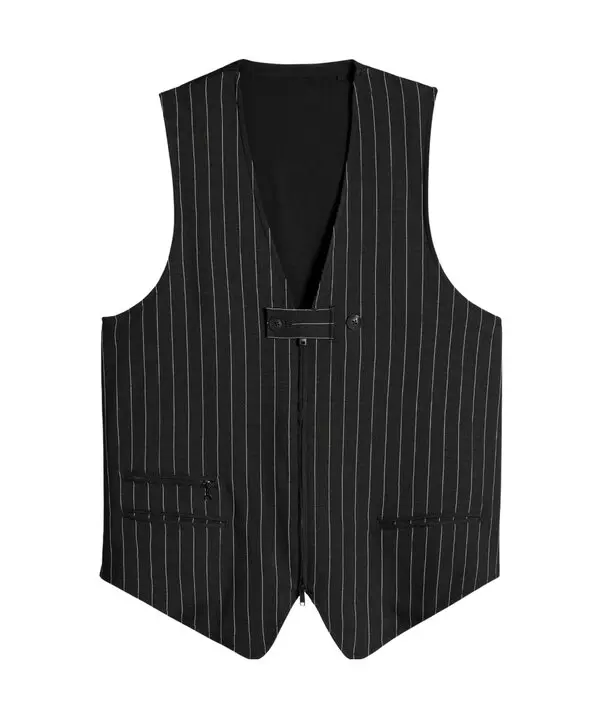 Y3 Pinstripe Tailored Vest - Black