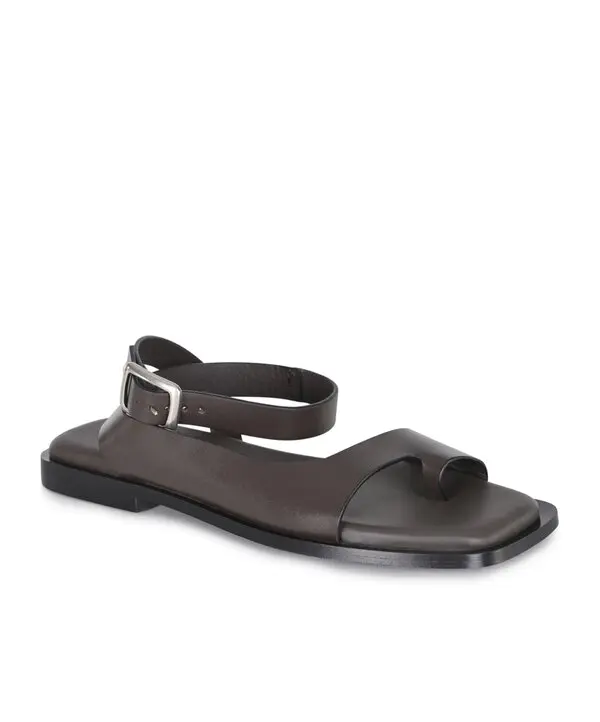 ALOHAS Wrap-around Flat Sandals With Square Toe And Buckled Ankle Strap
