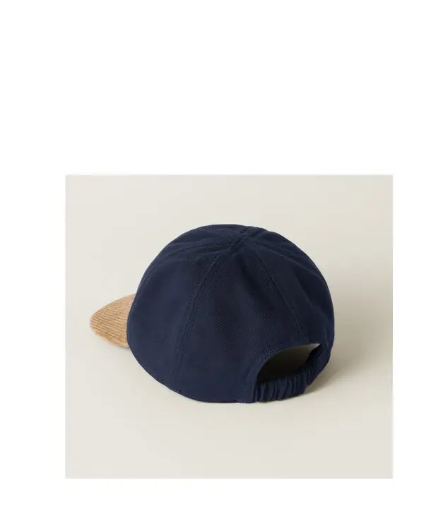 Miu Miu Denim And Corduroy Baseball Cap