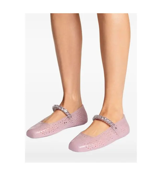 JIMMY CHOO Square-toe Flat Shoes