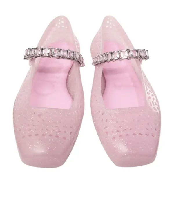 JIMMY CHOO Square-toe Flat Shoes