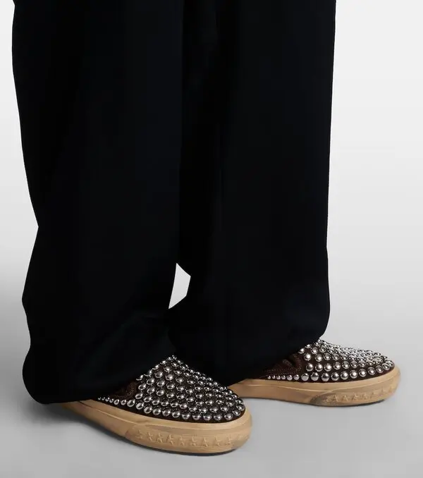 GOLDEN GOOSE Vce Studded Suede Slip-on Sneakers