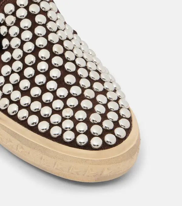 GOLDEN GOOSE Vce Studded Suede Slip-on Sneakers