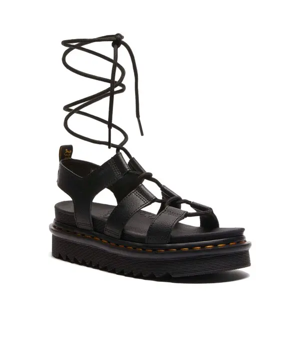 Dr. Martens Nartilla Lace-up Platform Sandals - Black
