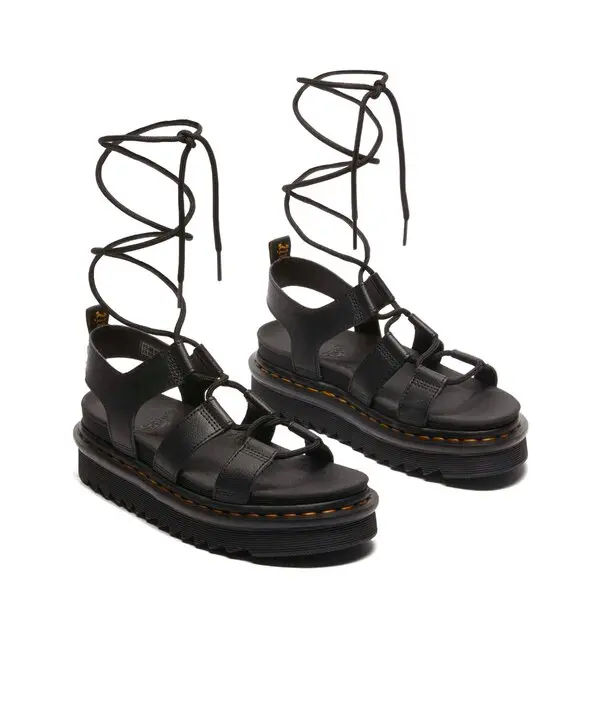 Dr. Martens Nartilla Lace-up Platform Sandals - Black