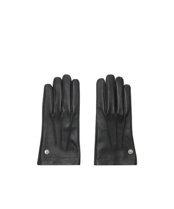 Burberry Ekd Logo Stud Full-finger Gloves - Black