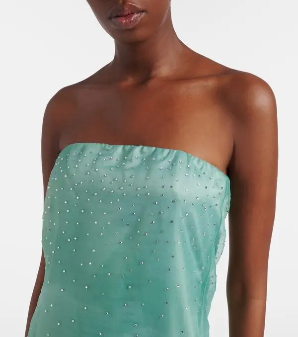 Staud Amara Embellished Organza Maxi Dress