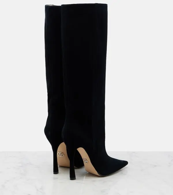 Gucci Naomi Suede Knee-high Boots - Black