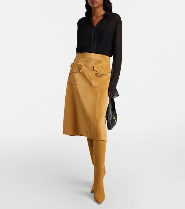 Gucci Naomi Suede Knee-high Boots - Brown