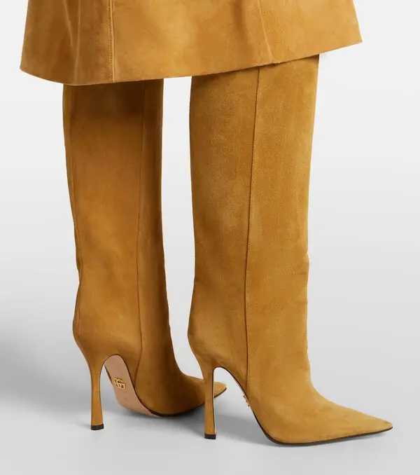 Gucci Naomi Suede Knee-high Boots - Brown