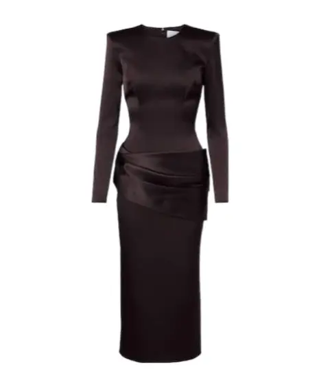Alex Perry Draped Satin Dress