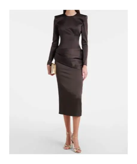 Alex Perry Draped Satin Dress