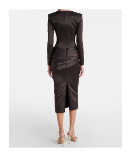 Alex Perry Draped Satin Dress