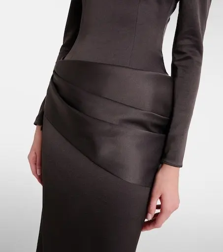 Alex Perry Draped Satin Dress